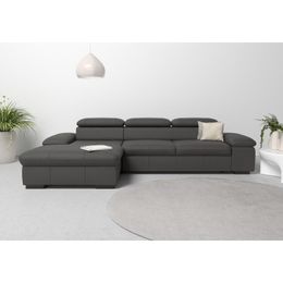 Home Affaire Ecksofa &raquo;Alberto L-Form&laquo; mit Kopfteilverstellung, wahlweise mit Bettfunktion braun Luxus-Microfaser Lederoptik (100% Polyester);Luxus-