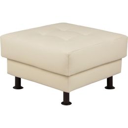 Home Affaire Polsterhocker &raquo;Bengo&laquo; passend zu &raquo;Bengo&laquo;-Sofa beige Microfaser (100% Polyester);Struktur (100% Polyester);Kunstleder