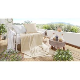 Primera Bettw&auml;sche &raquo;Summer-Set Stone-Washed, Kissenbezug + Tuch&laquo; 2 Stk. tlg. die perfekte L&ouml;sung f&uuml;r hei&szlig;e N&auml;chte beige Renforc&eacute;, Obermaterial: 100% Baumwolle