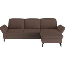 Sit & More sit&more Ecksofa &raquo;Leandro L-Form&laquo; Wahlweise mit Bett-, Kopfteil - und Armlehnfunktion, sowie Bettkasten braun 100% Polyester