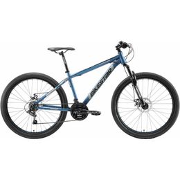 Bikestar Mountainbike 21 Gang Shimano RD-TY300 Schaltwerk Kettenschaltung f&uuml;r Damen und Herren, Kettenschaltung blau Mountainbike
