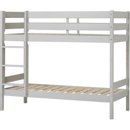 Hoppekids Etagenbett &raquo;ECO Comfort Kinderbett 90x200 oder 70x160 aus Massivholz in 4 Farben&laquo; T&Uuml;V, FSC und Nordisches Umweltzeichen &ndash; wahlweise mit Matratzen grau