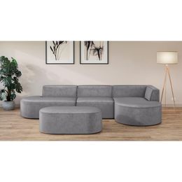 OTTO home Ecksofa &raquo;EIVIND Designer Sofa mit Ottomane rechts/links, B/T/H: 343/159/72 cm&laquo; L-Form mit Wellenunterfederung, auch in Feincord und Boucl&eacute; 