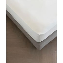 Kayori Spannbettlaken &raquo;Tara&laquo; Hergestellt aus GOTS-zertifizierter Bio-Baumwolle beige Jersey-Elasthan, Obermaterial: 95% Baumwolle, 5% Elasthan (LYCRA 