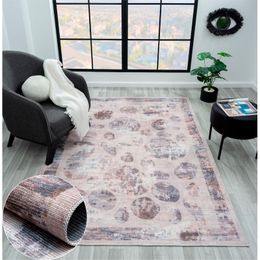 MyFlair Teppich &raquo;Joris, LAGERR&Auml;UMUNG!&laquo; rechteckig 10 mm H&ouml;he bedruckt, modernes Design, In- & Outdoor geeignet, waschbar beige Polyester