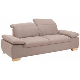 Home Affaire 2,5-Sitzer &raquo;Bergamo Multifunktions-Couch, elegant und komfortabel&laquo; mit Armlehn-und R&uuml;ckenfunktion, Federkern grau Chenille 100% Polyester