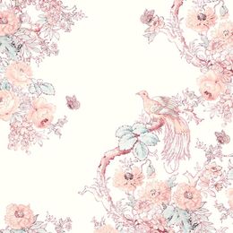 Laura Ashley Fototapete &raquo;Birtle&laquo; Motiv glatt Motiv rosa Vlies