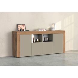 OTTO home Sideboard &raquo;CHRONOS Breite 200 cm mit 4 T&uuml;ren, 2 offene und 8 geschlossene F&auml;cher&laquo; 1 Stk. tlg. Sideboard,Kommode, Schrank, Grifflos mit Push 