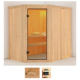 Karibu Sauna &raquo;Swantje&laquo; Set, ohne Ofen beige