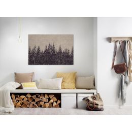 A.S. Cr&eacute;ation Leinwandbild &raquo;black forest&laquo; Kunst Wald 1 Stk. tlg. Wald Bild Keilrahmen Leinwand-Bild Wohnzimmer modern Wandbild Kinder schwarz Holz, Stahl
