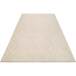 Wecon Home Wollteppich &raquo;Hendrik&laquo; rechteckig 8 mm H&ouml;he beige Wolle