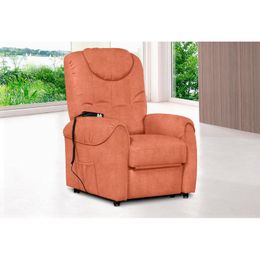 Sit & More sit&more TV-Sessel &raquo;Bastian&laquo; wahlweise manuell verstellbar oder mit Motor und Aufstehhilfe orange Kunstleder SOFTLUX ;Luxus-Microfaser ALTARA NUBUCK (