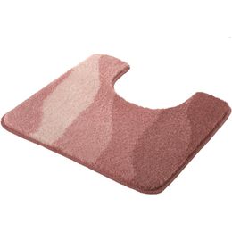 Kleine Wolke Badematte &raquo;Malena&laquo; H&ouml;he 20 mm rutschhemmend beschichtet fu&szlig;bodenheizungsgeeignet Badteppich, modernes Wellen Design, Farbverlauf, waschbar rosa 