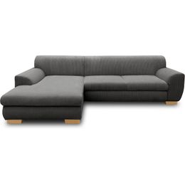 Home Affaire Ecksofa &raquo;Nika zeitlos und elegant, L-Form&laquo; wahlweise mit Bettfunktion, auch in Cord grau Primabelle-Microfaser (100% Polyester);Struktur 