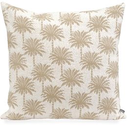 HOCK Dekokissen &raquo;Vamosa Palms&laquo; Outdoorkissen inkl. F&uuml;llung, 45x45cm, Dekokissen, Palmen, schwarz beige Obermaterial: 60% Polypropylen, 40% Polyacryl