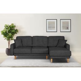 Home Affaire Ecksofa &raquo;TRIPLO optionale Schlafsofa mit Bettkasten, Ma&szlig;e B/T/H: 234/164/89 cm&laquo; L-Form wahlweise mit Bettfunktion - Liegefl&auml;che 132x210 
