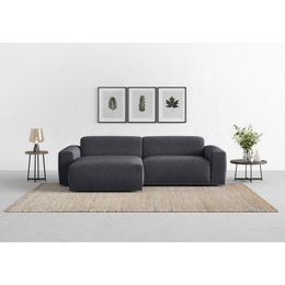 Trendmanufaktur Ecksofa &raquo;Braga, mit hochwertigem Kaltschaum, L-Form, in Cord erh&auml;ltlich&laquo; modernes Sofa, Couch mit hohem Sitzkomfort, 255/72/160 cm (B/