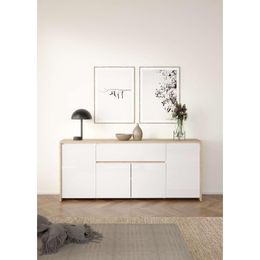 Inosign Sideboard &raquo;Next Anrichte, Kommode, Stauraum,&laquo; 4 T&uuml;ren, 1 Schublade, Breite 197 cm braun Spanplatte