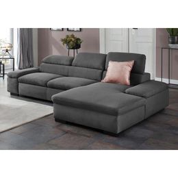 Home Affaire Ecksofa &raquo;Alberto L-Form&laquo; mit Kopfteilverstellung, wahlweise mit Bettfunktion grau 100% Polyester;Luxus-Microfaser ALTARA NUBUCK (100% 