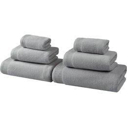 OTTO home Handtuch Set &raquo;Fenya, flauschig und weich, Premium Handt&uuml;cher, 550 gr/m&sup2;&laquo; Set 6 Stk. Walkfrottier mit Bord&uuml;re, Set, 100% Baumwolle, Hotel-