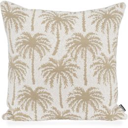 HOCK Dekokissen &raquo;Vamosa Palms&laquo; Outdoorkissen inkl. F&uuml;llung, 45x45cm, Dekokissen, Palmen, schwarz beige Obermaterial: 60% Polypropylen, 40% Polyacryl