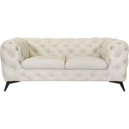Home Affaire Chesterfield-Sofa &raquo;Glynis&laquo; aufw&auml;ndige Knopfheftung, moderne Chesterfield Optik, Fu&szlig;farbe w&auml;hlbar beige Struktur (100% Polyester);
