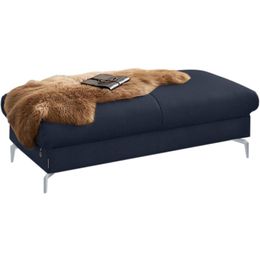 W.Schillig Polsterhocker &raquo;piedroo, Designsofa mit tollem Sitzkomfort, bequem, L-Form&laquo; F&uuml;&szlig;e in Silber matt blau Longlife Xtra-Leder Z59: Glattleder mit
