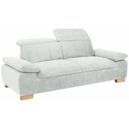 Home Affaire 2,5-Sitzer &raquo;Bergamo Multifunktions-Couch, elegant und komfortabel&laquo; mit Armlehn-und R&uuml;ckenfunktion, Federkern silber Chenille 100% 