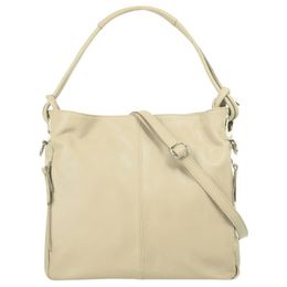 Samantha Look Damen Shopper echt Leder, Made in Italy beige