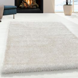Ayyildiz Teppiche Hochflor-Teppich &raquo;BRILLIANT 4200&laquo; rechteckig 50 mm H&ouml;he L&auml;ufer, auch in rund, Langflor, Shaggy, Wohnzimmer beige Polypropylen (PP)