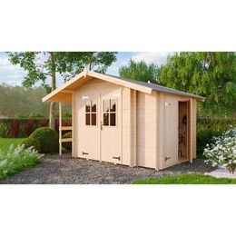Lasita Maja Gartenhaus &raquo;Narva 476&laquo; beige Holzwerkstoff