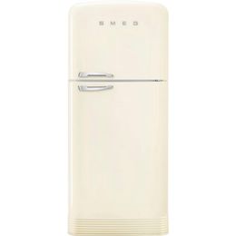 Smeg K&uuml;hl-/Gefrierkombination &raquo;FAB50RCR5&laquo; 192,1 cm hoch 79,6 cm breit beige Eisw&uuml;rfelzubereiter mit doppelter Rotationsentleerung