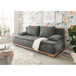 ED EXCITING DESIGN Schlafsofa &raquo;Mila&laquo; mit Bettkasten & 2 Armlehnenkissen braun 95% Polyester, 5% Nylon