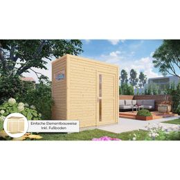 Konifera Gartenhaus &raquo;Cubus 1&laquo; Inklusive Fu&szlig;boden beige Massivholz