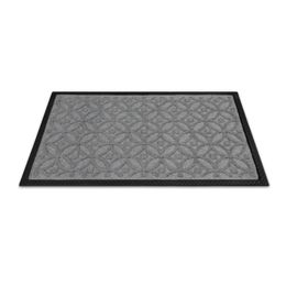 Wecon Home Fu&szlig;matte &raquo;Midnight Mosaic&laquo; rechteckig 4 mm H&ouml;he pflegeleicht, rutschfest, Ornamente, Innen & Au&szlig;en, Schmutzfangmatte grau Polyester