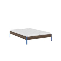 Karup Design Bettgestell &raquo;CORE BED Bodenbett, Holzrahmen, Futonbett, Jugendbett, Holzbett&laquo; Massivholzbett mit Lattenrost, Kiefer massiv, Doppelbett ohne Kopfteil