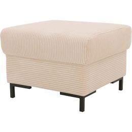 Home Affaire Polsterhocker &raquo;Jamie 2&laquo; auch in Cord, passend zur Serie, B/T/H: 54/54/45 cm beige 100% Polyester