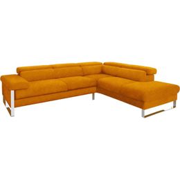 W.Schillig Ecksofa &raquo;finn, toller Sitzkomfort, L-Form, hochwertige Verarbeitungsdetails&laquo; German Design Award 2016, Fu&szlig;gestell Chrom gl&auml;nzend, Breite 