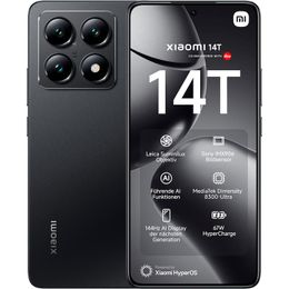 Xiaomi Smartphone &raquo; 14T 256GB&laquo; Titan Black schwarz 50MP + 50 MP + 12 MP Kamera mit Leicafokus und 20-fach Zoom