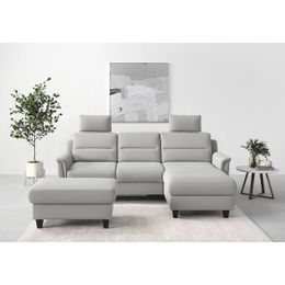 Sit & More sit&more Ecksofa &raquo;Far&ouml; L-Form&laquo; inklusive Federkern, wahlweise mit Bettfunktion und Bettkasten silber