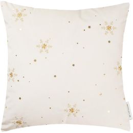 Tom Tailor HOME Dekokissen &raquo;Sparkling Stars&laquo; Kissenh&uuml;lle ohne F&uuml;llung, 1 St&uuml;ck wei&szlig; Polyester
