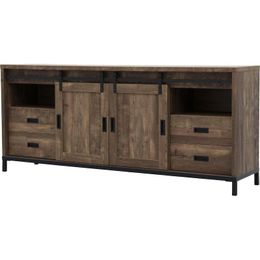 OMG Design Sideboard &raquo;Stanley&laquo; in zwei Breiten, mit viel Stauraum braun Spanplatte