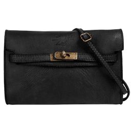 Samantha Look Damen Umh&auml;ngetasche echt Leder, Made in Italy schwarz