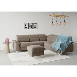 Sit & More sit&more Ecksofa &raquo;Sinatra L-Form&laquo; optional mit Kopfteilverstellung und Armteilfunktion grau 90% Polyester, 10% Polyamid