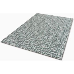 Sch&ouml;ner Wohnen Kollektion SCH&Ouml;NER WOHNEN-Kollektion Teppich &raquo;Parkland 6351 222&laquo; rechteckig 5 mm H&ouml;he In- und Outdoor geeignet, eleganter Flachflorteppich blau Kunstfaser
