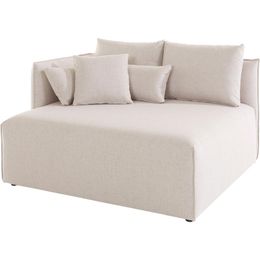 OTTO home Ottomane &raquo;N&ouml;re&laquo; kurzes Lounge-Modul - zum Zusammenstellen, Breite 138 cm, Tiefe 128 cm grau 100% Polyester