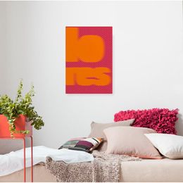Komar Leinwandbild &raquo;Chunky Lounge - Gr&ouml;&szlig;e 40 x 60 cm&laquo; Natur 1 Stk. tlg. Keilrahmenbild mi Echtholzrahmen orange Holz, Papier