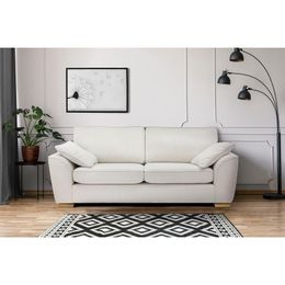 Home Affaire 3-Sitzer &raquo;Savoy&laquo; gem&uuml;tliches Sofa mit vielen Kissen, in 2 Bezugsqualit&auml;ten beige Struktur weich (100% Polyester);Struktur fein (100% 