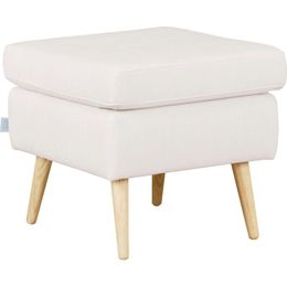 Home Affaire Hocker &raquo;Salla&laquo; Bezug auch in Luxus-Microfaser in Teddyfelloptik beige Samtcord (92% Polyester 8% Polyamid);Struktur (100% Polyester);