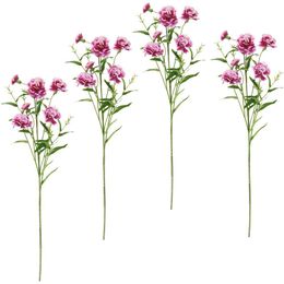 I.GE.A. Kunstblume &raquo;Nelke&laquo; 4er Set k&uuml;nstliche Blumen, Stielblume rosa